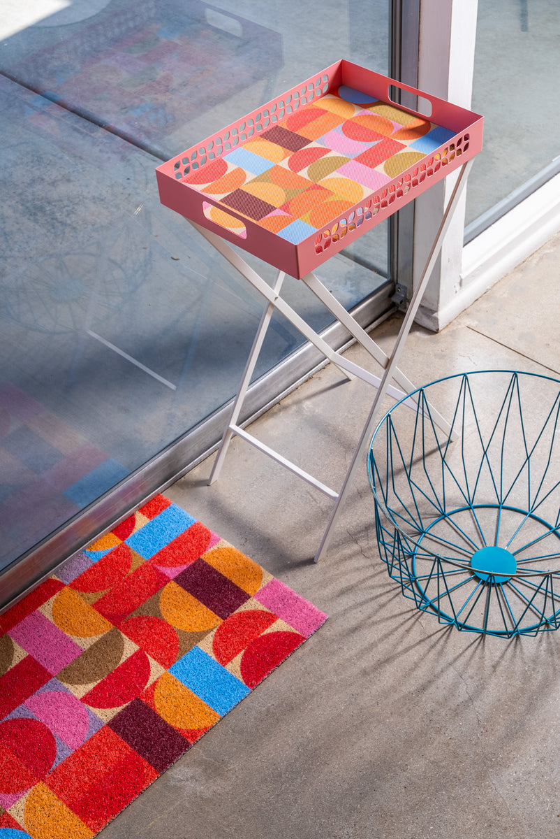 Breeze Block Metal Serving Tray + Stand Set-Pink – hide+seek SUPPLY CO.